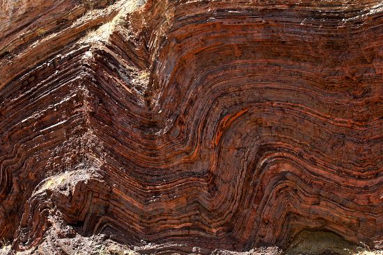 Detail Banded Rock Wall Formation Hamersley Editorial Stock Photo ...