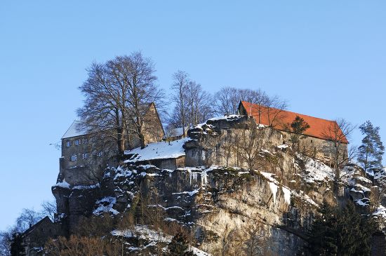 Burg Pottenstein Castle Winter Burgstrasse 13 Editorial Stock Photo ...