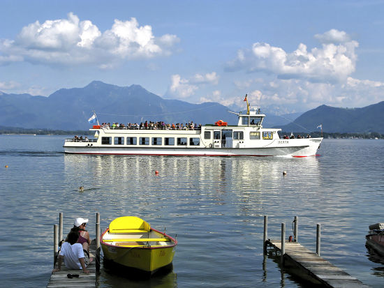 Boat Ferry Pier Jetty Lake Chiemsee Editorial Stock Photo - Stock Image ...