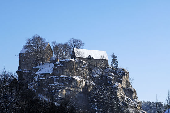Burg Pottenstein Castle Winter Burgstrasse 13 Editorial Stock Photo ...