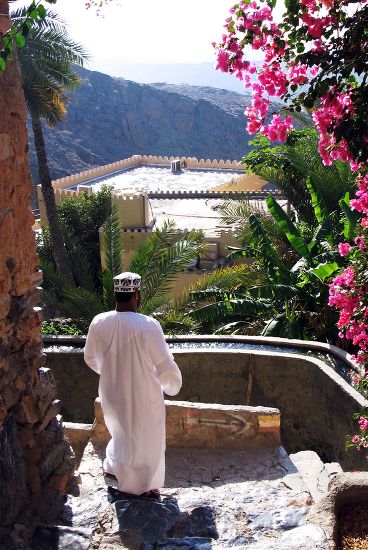 Omani Man Walk Through Ancient Village Editorial Stock Photo - Stock ...