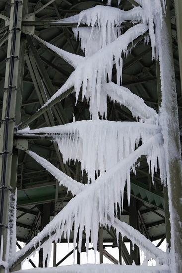 Icicles Hanging Steel Structure Water Tower Editorial Stock Photo ...