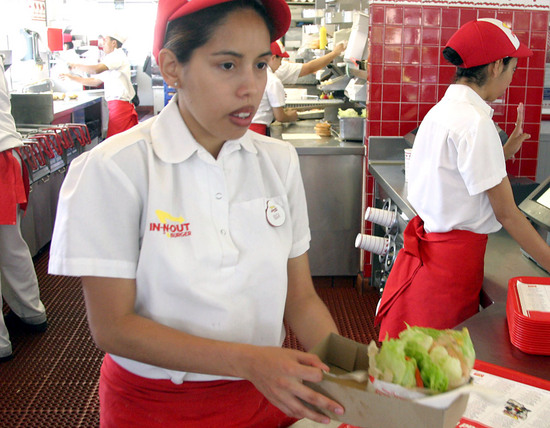 Member Staff N Out Burger Restaurant Editorial Stock Photo - Stock ...