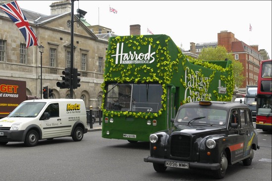 Harrods Bus Taxi Cab Traffic Editorial Stock Photo - Stock Image ...