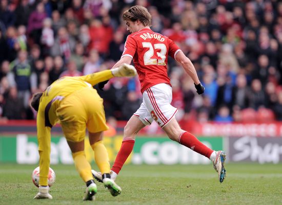 Patrick Bamford Middlesbrough Rounds Goalkeeper Bartosz Editorial Stock ...