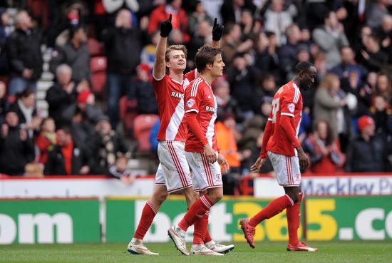 Patrick Bamford Middlesbrough Rounds Goalkeeper Bartosz Editorial Stock ...