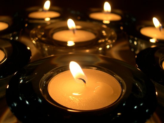 Close Group Lightened Candles Editorial Stock Photo - Stock Image ...