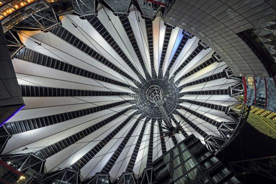 Roof Sony Center Night Potsdamer Platz Editorial Stock Photo - Stock ...