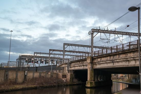 Overhead Electric Lines Gantries On Railway Editorial Stock Photo ...