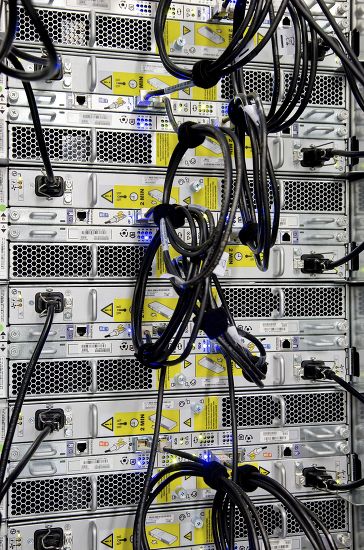 Cables Wiring Computers Servers Computer Center Editorial Stock Photo ...