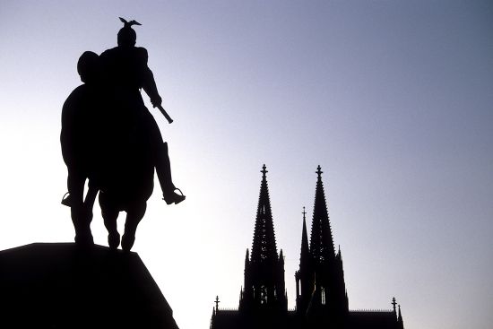 Equestrian Statue Emperor Wilhelm Ii Backlight Editorial Stock Photo ...