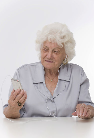 Model Released Senior Woman Ipod Editorial Stock Photo - Stock Image ...