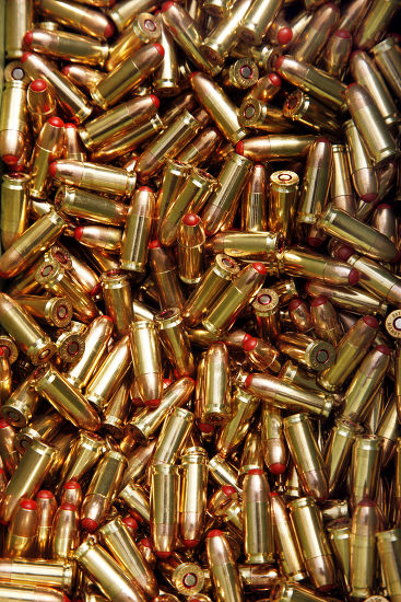 Cartridges Ammunition 9x19 Caliber Handguns Machine Editorial Stock ...
