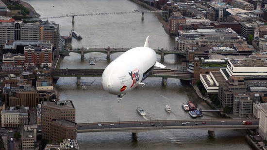 75 Metre Long Zeppelin Over London Editorial Stock Photo - Stock Image ...