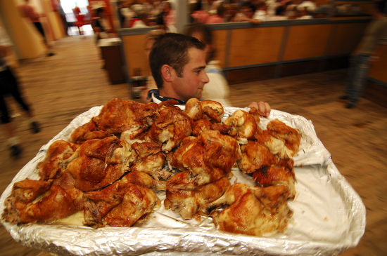 Waiter Roast Chicken Wiesn October Fest Editorial Stock Photo - Stock ...