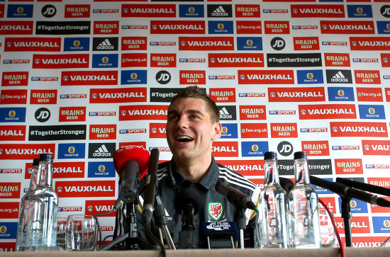 Sam Vokes Wales Smiles During Press Editorial Stock Photo - Stock Image ...