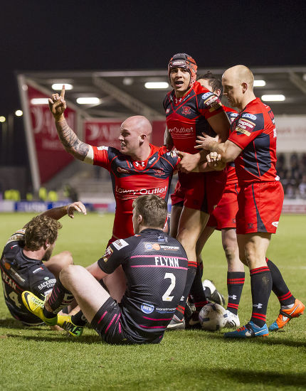 Salfords Cory Paterson Celebrates His Try Editorial Stock Photo - Stock ...