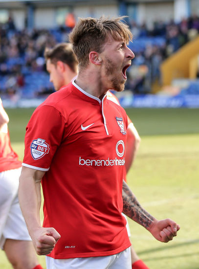 Jake Hyde Celebrates His Goal During Editorial Stock Photo - Stock ...