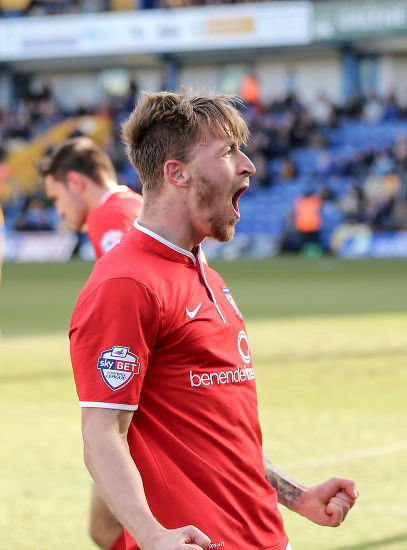 Jake Hyde Celebrates His Goal During Editorial Stock Photo - Stock ...