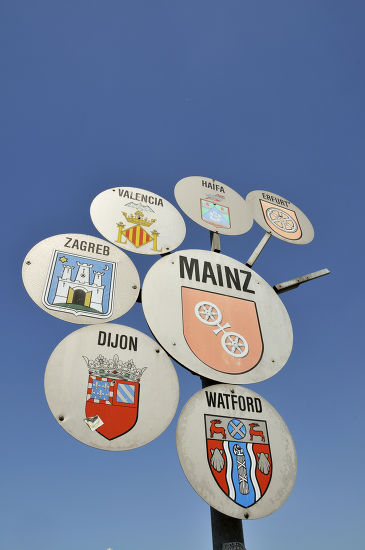 Shield Coat Arms Mainz Partner Cities Editorial Stock Photo - Stock ...