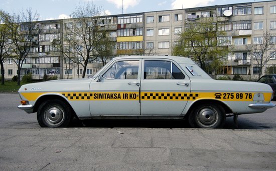 Old Russian Taxi Parked Outside Soviet Editorial Stock Photo - Stock ...