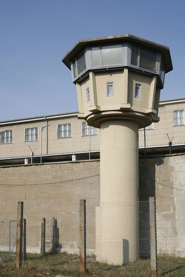 Observation Tower Prison Wall Barbed Wire Editorial Stock Photo - Stock ...