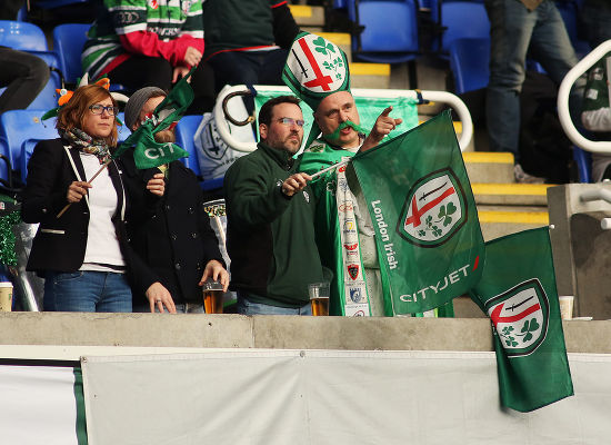 London Irish Fans Watch On Editorial Stock Photo - Stock Image ...