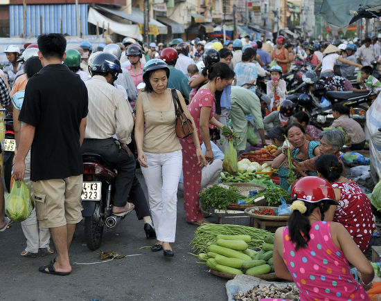 Many People Crowd On Road Street Editorial Stock Photo - Stock Image ...