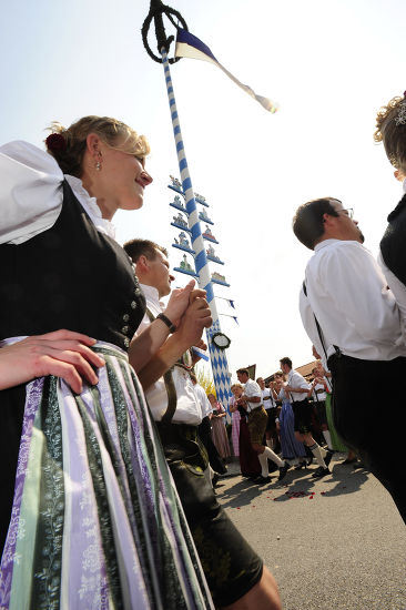 Dance Around Maypole Muensing Upper Bavaria Editorial Stock Photo ...