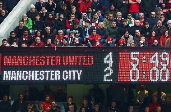 Scoreboard End Game Reads Manchester United Editorial Stock Photo ...