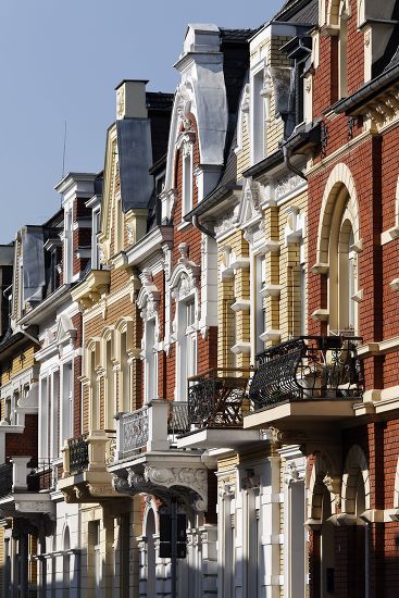 Row Town Houses Gruenderzeit Beautifully Restored Editorial Stock Photo ...