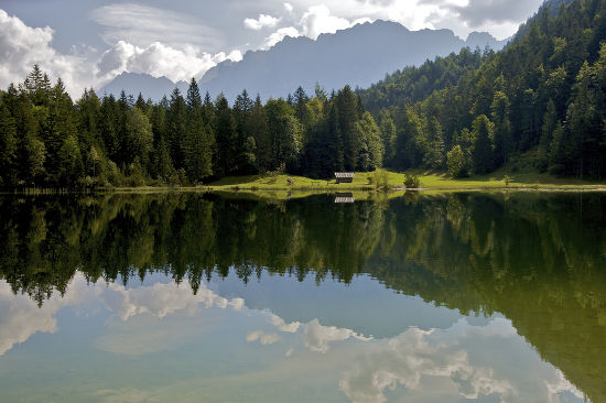 Lake Ferchensee Near Mittenwald Upper Bavaria Editorial Stock Photo ...