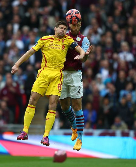 Steven Gerrard Liverpool Nathan Baker Aston Editorial Stock Photo ...