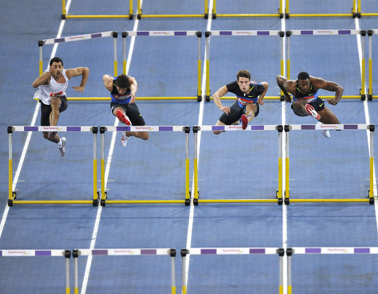 60 M Hurdles Men Left Darien Editorial Stock Photo - Stock Image ...