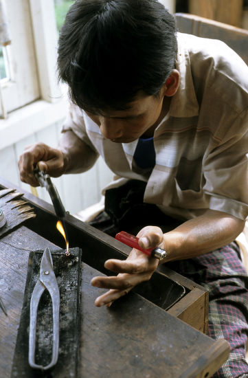 Silversmith Burma Myanmar Asia Editorial Stock Photo - Stock Image ...