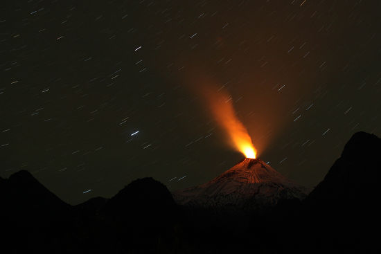 Fumarole Expelled Inside Crater Volcano Villarrica Editorial Stock ...
