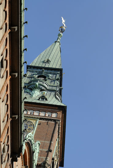 Clock Tower Radhus City Hall Copenhagen Editorial Stock Photo - Stock ...