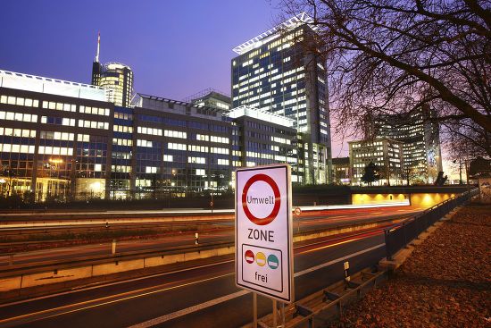 Sign Indicating Environmental Zone Ruhr Area Editorial Stock Photo ...