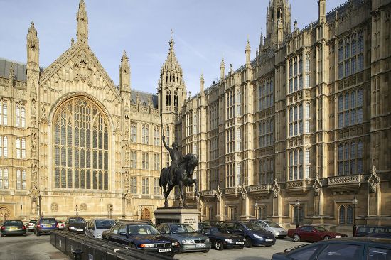 Equestrian Statue Richard Front Houses Parliament Editorial Stock Photo ...