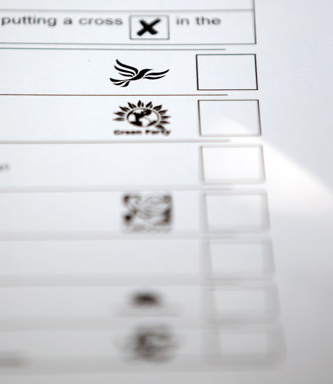Uk General Election Voting Form Not Editorial Stock Photo - Stock Image ...