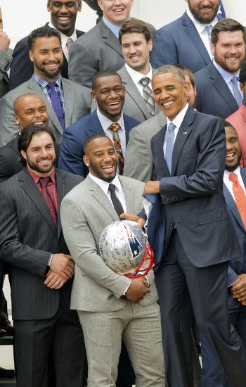 Barack Obama Welcomes 49th Super Bowl Editorial Stock Photo - Stock ...