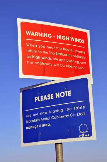 High Wind Warning Sign On Table Editorial Stock Photo - Stock Image ...