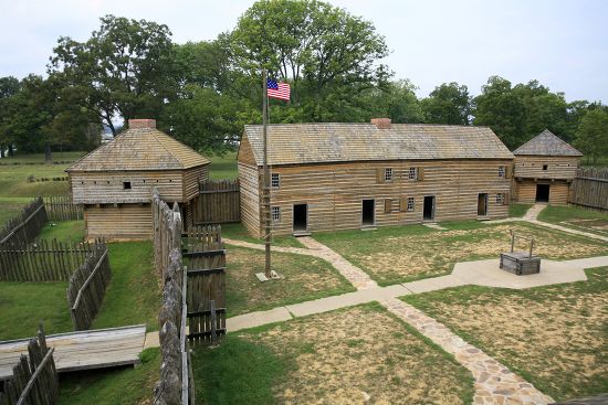 Replicas Historic Fortifications Fort Massac Ohio Editorial Stock Photo ...