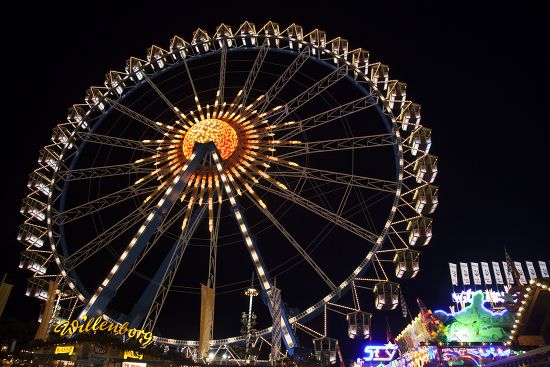 Ferris Wheel Night Oktoberfest Munich Theresienwiese Editorial Stock
