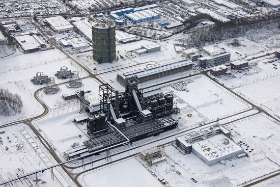 Aerial Former Steel Work Blast Furnace Editorial Stock Photo - Stock ...