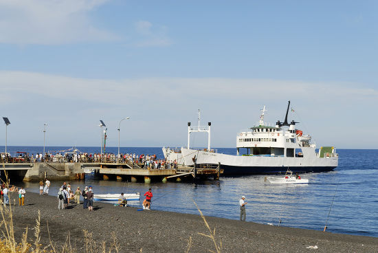 Landing Stage Tourist Boats Stromboli Aeolian Editorial Stock Photo ...