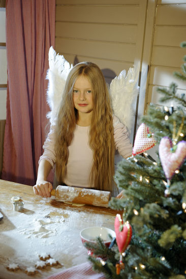 Model Released Little Girl Dressed Angel Editorial Stock Photo - Stock ...