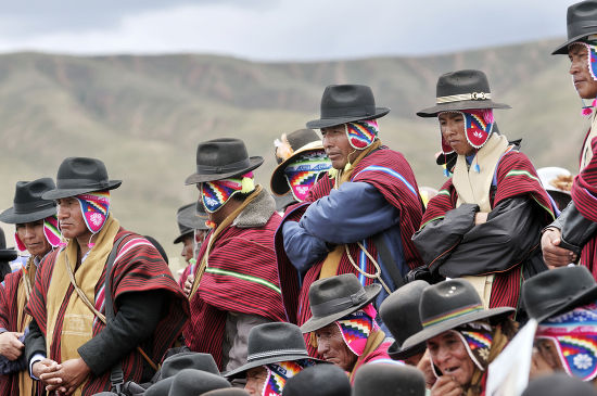 Men Traditional Dress Aymara Indians Reelection Editorial Stock Photo ...