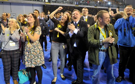 Snp Supporters Listen Glasgow Declarations Editorial Stock Photo ...