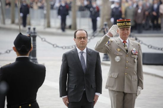 Francois Hollande Bruno Dary Arc De Editorial Stock Photo - Stock Image ...